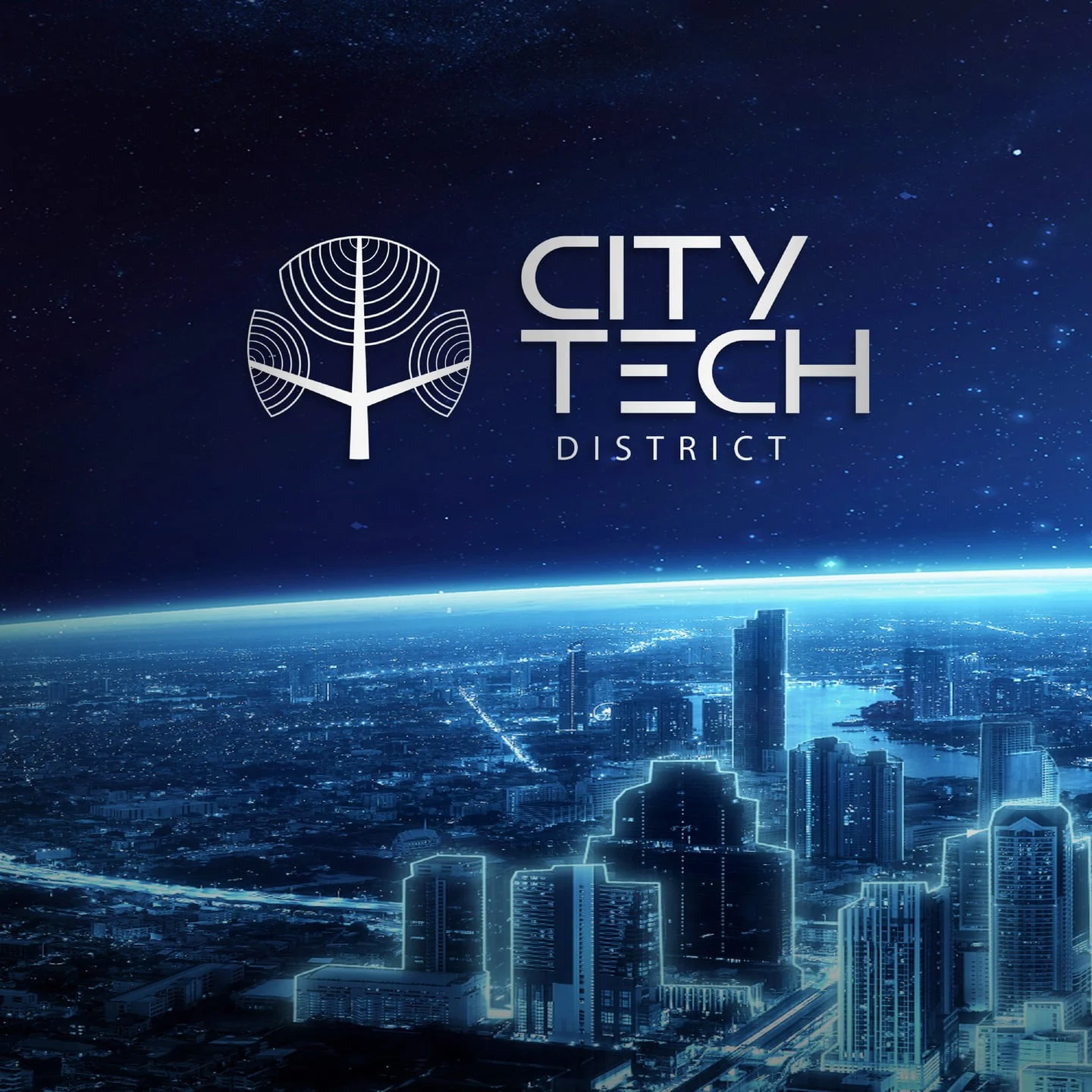 Tech City Logo Global City Planet Orb Logo