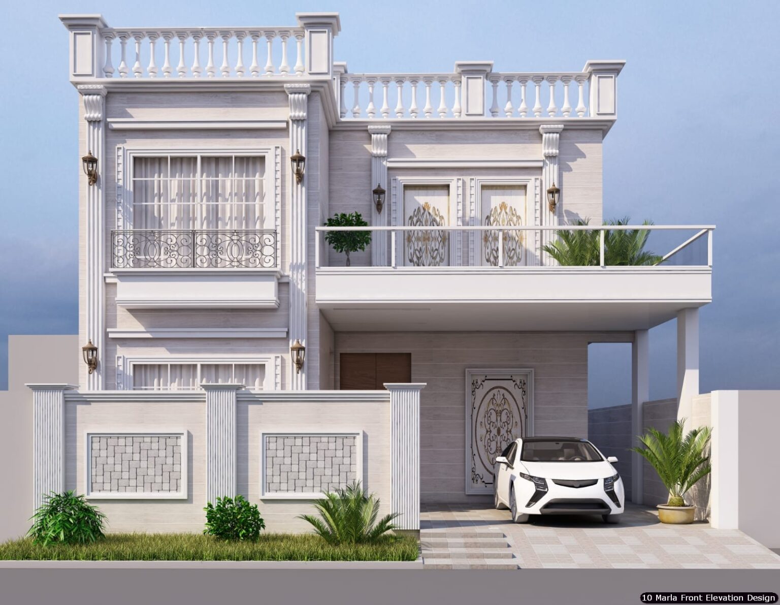 50 Stunning Front Elevation Designs for a 10 Marla House