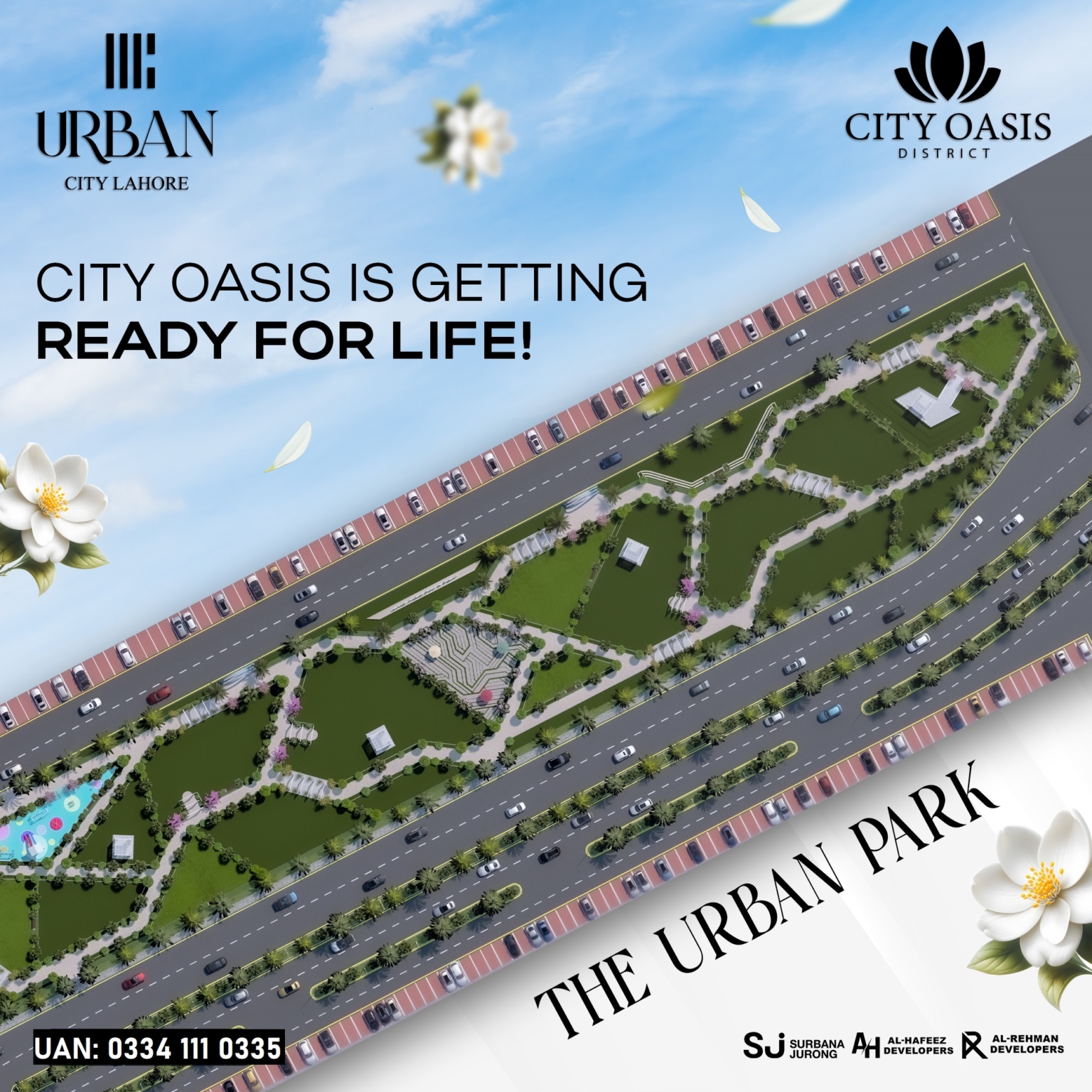 Urban Park Grand Entrance & Gazebo in City Oasis Block at Urban City Lahore