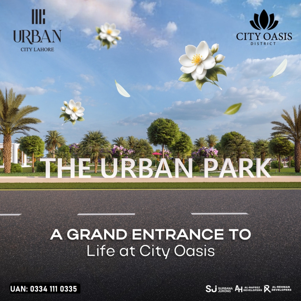 Urban Park Grand Entrance & Gazebo in City Oasis Block at Urban City Lahore